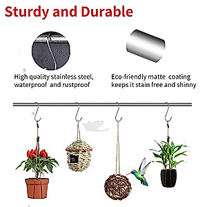 30 Pack 5.0Inch 3.8In 2.6In Assorted Size S Hooks Stainless Steel S Hanging Hooks Outdoor,Utility S Shaped Hooks for Hanging Plants,Heavy Duty S Hooks for Hanging Clothes Towels