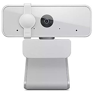 Lenovo HD 1080p Webcam (300 FHD) - Monitor Camera with 95° Wide Angle, 360° Rotation Pan & Tilt, Dual Microphones – Attachable Desktop Cam with Privacy Shutter for Remote Work, Streaming & Gaming