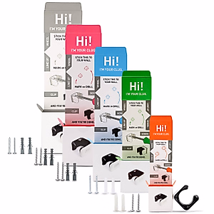 Hornit CLUG Bike Clip Storage Rack & Mount System - World’s Smallest Bike Rack for Indoor/Outdoor Bike Storage - Won't Damage Rims, Tires - Roadie Fits Tires 1" - 1.25" / 23-32mm - Black/Black