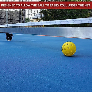 Dominator Indoor/Outdoor Portable Pickleball Net, Constructed of Rust Proof Aluminum Frame - includes Rolling Carry Bag, Locking Rollers