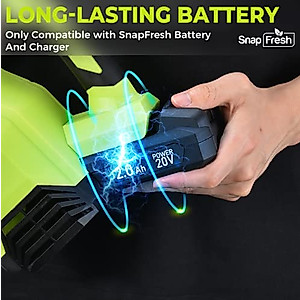 Cordless Leaf Blower - SnapFresh 150 MPH Leaf Blower with Battery & Charger, 2 Section Tubes, Free Control Speed,Lightweight, Electric Leaf Blower for Blowing Leaves, Lawn Care, Dust & Other Debris