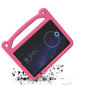 Alcatel Joy Tab 2 8 inch 2020 Kids Case(Model 9032Z) - SHREBORN Shockproof Handle Friendly with Stand for Metroby t-Mobile 8" 2020 Tablet(Pink)