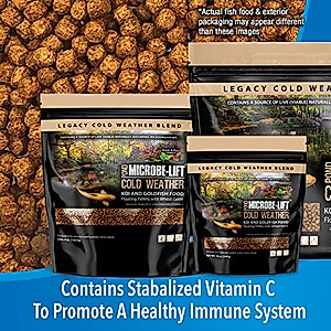 MICROBE-LIFT MLLWG Cold Weather Floating Fish Food Pellets with Wheat Germ for Ponds, Water Gardens, and Fountains, for Live Goldfish and Koi (5.25 Pounds)