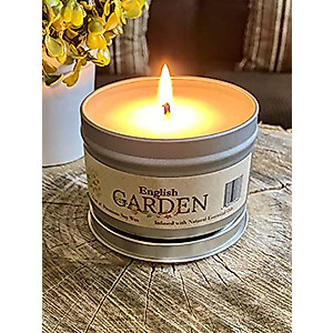 English Garden - Floral Aromatherapy Soy Candle for Stress Relief, Relaxation, Anxiety, Comfort & Sleep- Mixed Scents of Lilac, Rose & Jasmine-Soy Wax Infused w/Natural Oils, Made in The U.S.A.