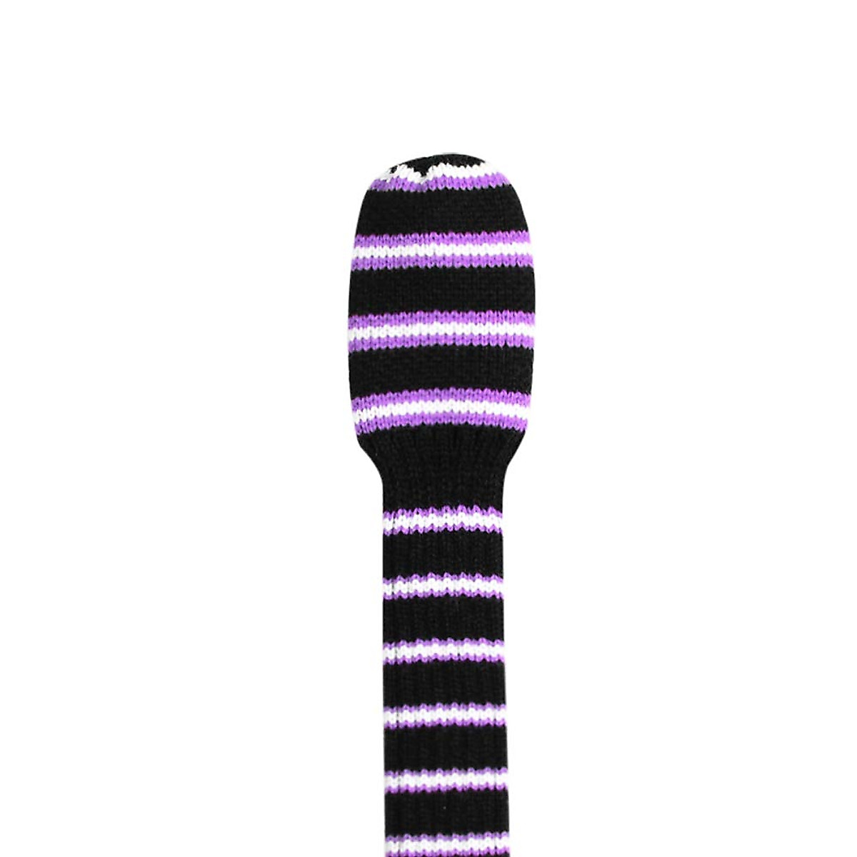 Scott Edward Knit Hybrid Golf Club Covers Fits Hybrids/UT Classical Fine Stripes with Long Neck Funny and Fresh Colors (Black Purple Fine Stripes)