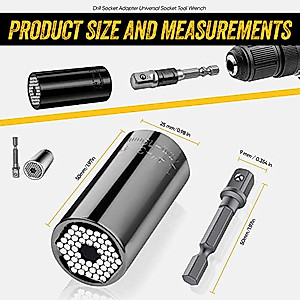 TEXASDELUXE Drill Socket Adapter Universal Socket Tool Wrench