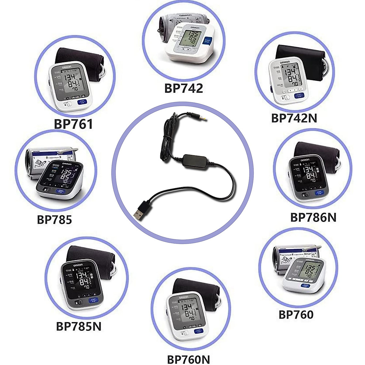DigitCont USB 5V to DC 6V 4mm x 1.7mm Power Cable, Compatible with Omron blood pressure monitor, USB Voltage Step Up Converter Cable, Power Supply Adapter Cable, 4 ft. DC 5V to DC 6V Cable