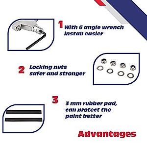 KSP Anti-Theft Jack Mounts fit for Jeep Offroad Roof Rack Front Bumper Bull Bar Roll Cage,High Lift Tube Mounting Adjustable 2.5"-3.14"(Silver)