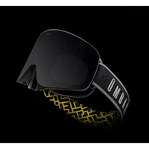 Ombak Ski Goggles - Mentawai Black Ski/Snowboard Goggles for Men, Women & Youth - Magnetic interchangeable lens system