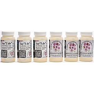 Atomic Bubbles: Bubble Love Floral Scented Bubbles - 6 Pack - 4oz Bottles, Flower Wedding Bubbles, Party Favors, Anniversaries, Romantic Occasions