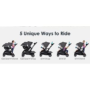 Baby Trend Sit 'N Stand 5 in 1 Shopper Stroller, Blue Mist