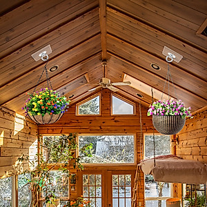 4 Pcs Heavy Duty Nail-Free Adhesive Wall Hooks Ceiling Hooks Stainless Steel Waterproof No Nail Wall Hanger Wind Chime Hanger Decoration Hook for Indoor and Outdoor Home Office Hanging Plant