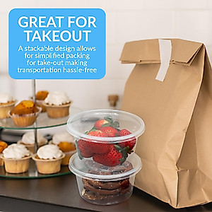 Reli. Deli Containers with Lids (50 Sets), 12 oz | Plastic Deli Containers with Lids 12oz | Clear Soup Containers with Lids, Disposable | To Go Food Storage Containers for Deli, Food, Soup (12 ounce)