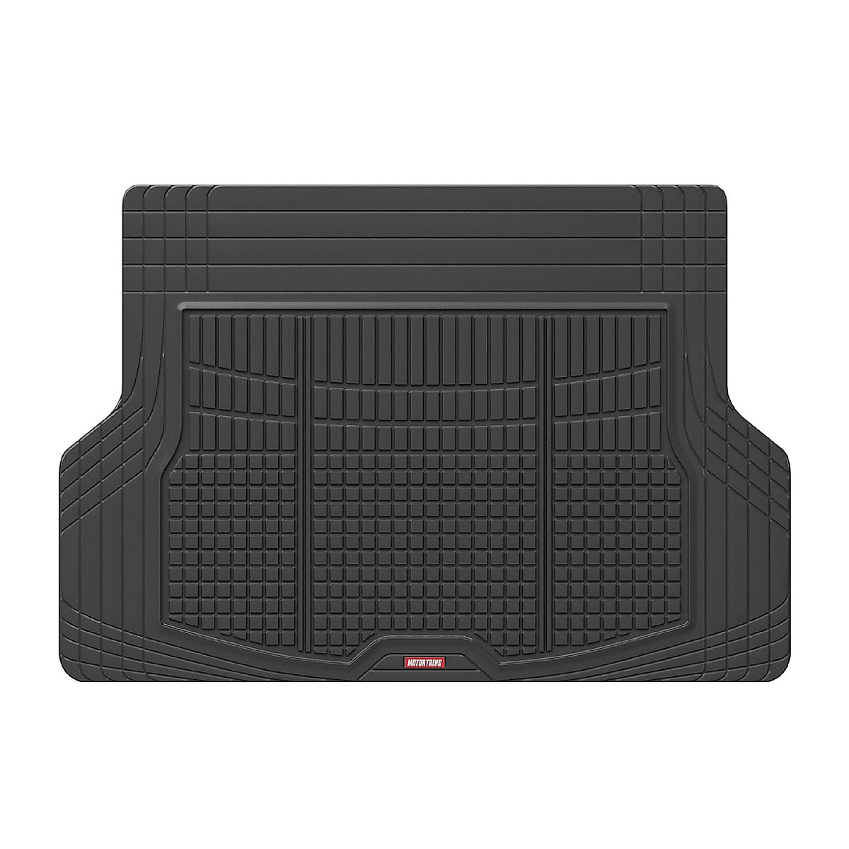 Motor Trend Premium FlexTough All-Protection Cargo Mat Liner – w/Traction Grips & Fresh Design, Heavy Duty Trimmable Trunk Liner for Car Truck SUV, Black (OF-985-BK)