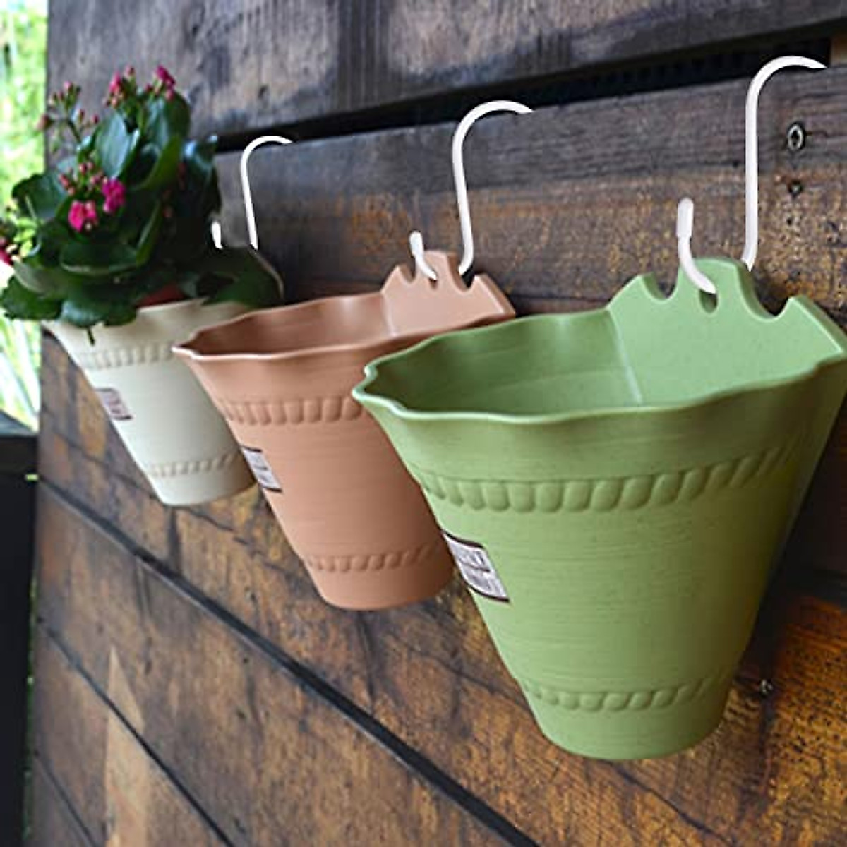 Large White Rubberized Coated S Hooks - 6 Pack Heavy Duty Closet Hooks for Hanging Tools Plants Lights Purses Handbags Coats Jeans Cups Pans and Pots