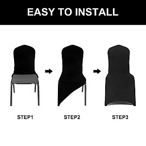 AlGaiety Spandex Chair Cover,25PCS,Chair Covers,Living Room Chair Covers,Removable Chair Cover Washable Protector Stretch Chair Cover for Party, Banquet,Wedding Event,Hotel(White)