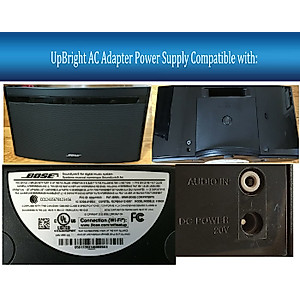 UpBright 20V 2A AC/DC Adapter Compatible with Bose SoundDock Digital Music System Speaker 301141-001 301141-012 306386-101 N123 95PS-030-CD-1 43085 354405-0050 AM301141 002 AM306386-101 Power Charger