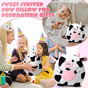 Leyndo Cow Plush Pillow 14 Inch Cow Stuffed Animal Toy Soft Cuddly Cow Stuffed Animal Plushie Kwaii Cow Plush Toys for Birthday Party Favor Christmas Bedroom Sofa Car Decorations