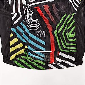 PSPORT Grid Men's Cycling Jersey Short Sleeve Bike Shirts with 3 Pocket Reflective