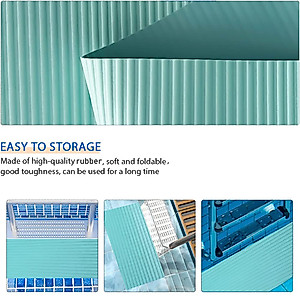 YUEWO 2 Rolls Swimming Pool Ladder Mat, Non-Slip Pool Step Mat, Protective Pool Ladder Pad Step Mat with Non-Slip Textur for Above Ground Swimming Pool Steps (Green, 9x36in)