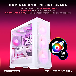 Phanteks Eclipse G500A Mid Tower Case, DRGB, Matte White