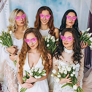 Chicpop 12 Pcs Heart Sunglasses For Women Cute Fun Bachelorette Glasses Bulk for Party Favors
