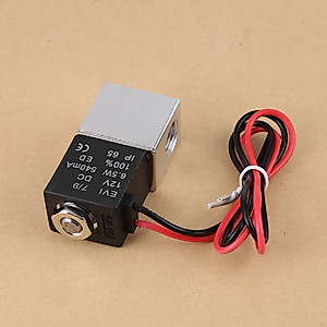 12V DC 1/4" Electric Solenoid Air Valve 2 Way Uni-Directional Normally Closed Pneumatic Aluminum Gas Liquid Water