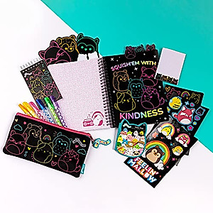 Fashion Angels Squishmallows Stationery Bundle - Includes Sketch Sheets, Pouch, Notepad, Squishmallows Stickers and More - Join the Squish Squad - Cute Stationery Set - Ages 6 and Up