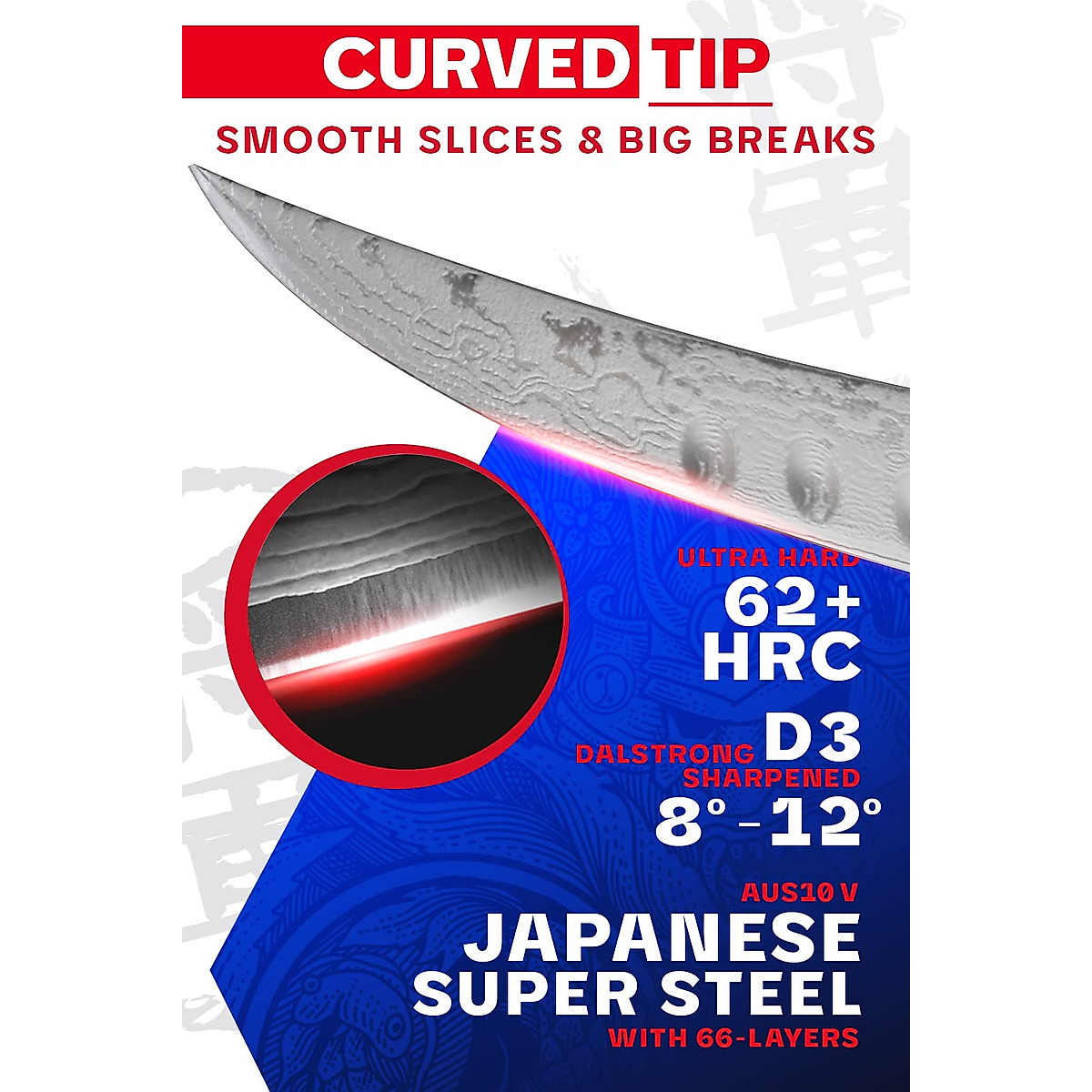 Dalstrong Shogun Series Butcher Knife 10" Bundled with Chef Knife 8" - ELITE