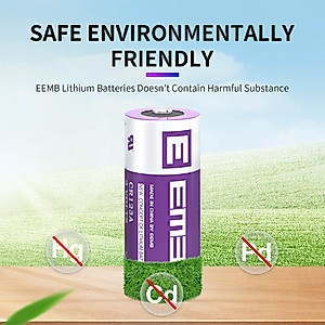 EEMB CR123A 3V Lithium Batteries 4 Pack 1700mAh 3 Volt 123 Battery with High Capacity for Flashlight Toys Alarm System Non-Rechargeable Battery