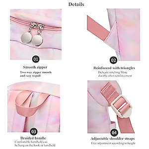 LANSHIYA Kids 3 Piece Backpack Set Girls Lightweight Bookbag Elementary School Bag with Lunch Bag