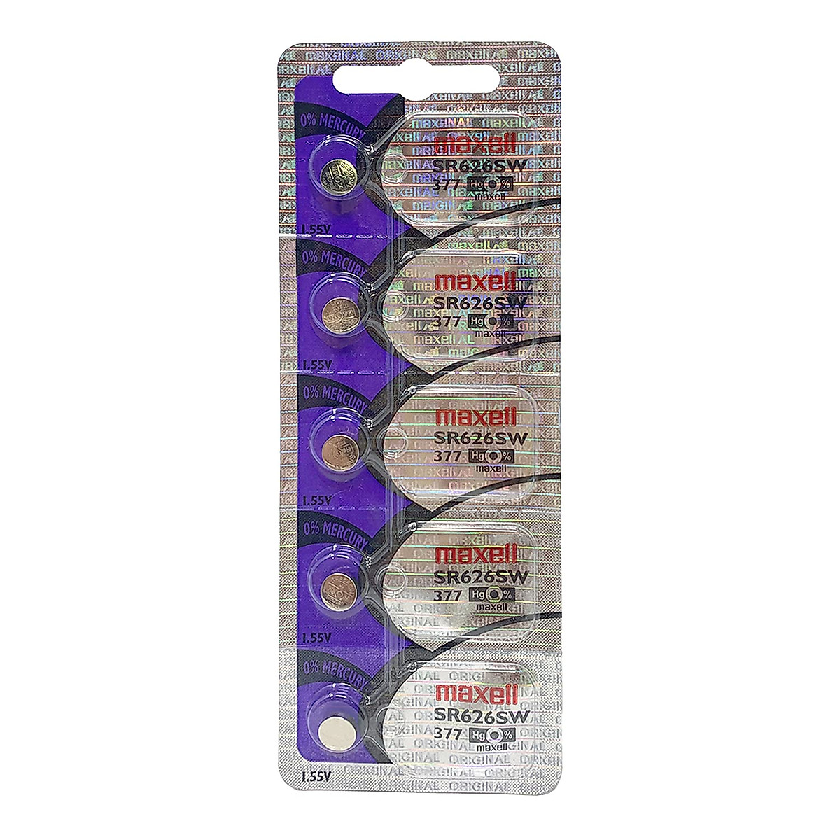 Maxell SR626SW 377 Silver Oxide Watch Battery, 2 Pack of 5 Batteries