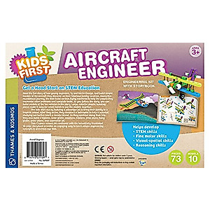 Kids First Aircraft Engineer | STEM | 32 Page Full-Color Illustrated Storybook | Ages 3+ | Preschoolers and kindergartners | Develop Fine Motor Skills | Parents Choice Gold Award, Multi-colored, Standard