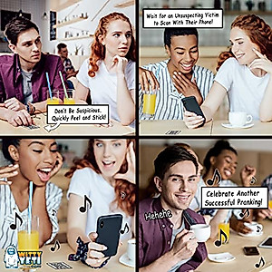 Ad-Free, Realistic 2x2IN Fake WiFi Rick Roll QR Code Stickers 25 Pack. Best Bulk Practical Joke Novelty Set for April Fools. Trick Friends and Family with Hilarious Vinyl Decal Meme Prank