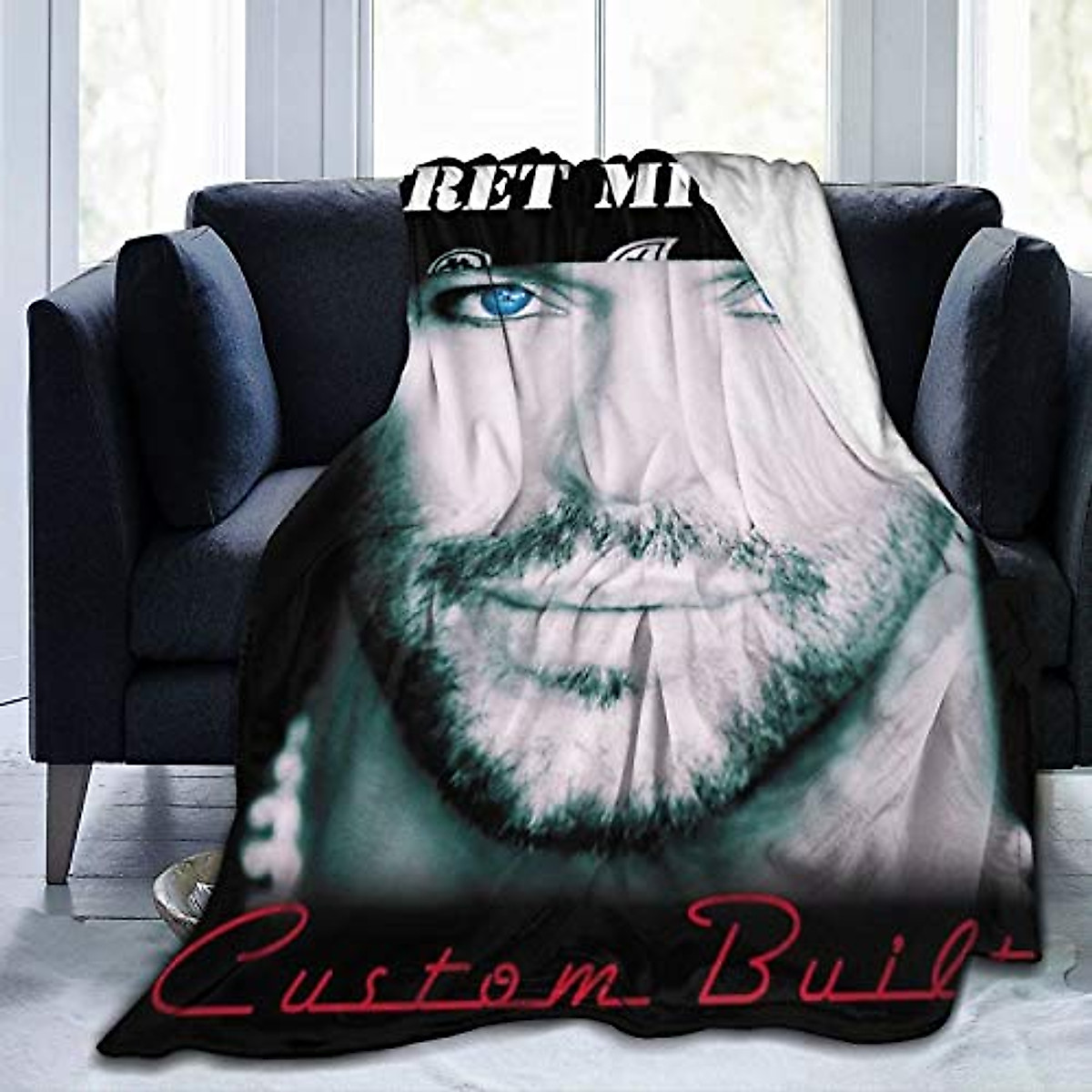 Qualet Bret Michaels Custom Built Ultra Soft Micro Fleece Warm Throw Lightweight Bed Blanket Sofa Cozy, Blanket Couch Travel Chair for Home 50" X40