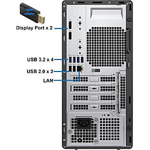 Dell 5000 Optiplex Tower - Intel i7-12700K, 32GB RAM, 1TB NVMe SSD, DisplayPort, HDMI, USB C, DVDRW, Wi-Fi, Bluetooth, Windows 11 Pro