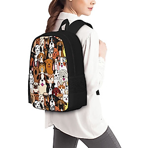 Large Capacity Bookbag Backpack 17 Inch,African Woman Tribal Striped Personalized Funny Travel Laptop Backpacks Daypack with Side Pockets,Cartoon Book Bag Rucksack for Outdoor