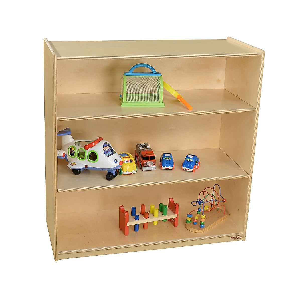 Contender 3 Shelf Kids Storage Solution | Wooden Bookshelf / Toy Organizer for Kids