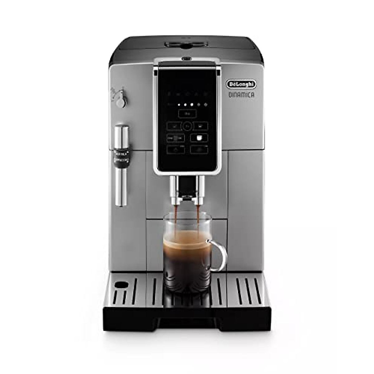 De'Longhi Dinamica Fully Automatic Coffee and Espresso Machine with Premium Adjustable Frother, Stainless Steel, ECAM35025SB