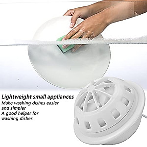 Luroze Mini Dishwasher, Portable Usb-powered High Pressure Wave Turbo Dishwasher with 2 Modes,Automatic Shut off Efficient Cleaning Small Dish Washing Machine for Travel Kitchen Tableware(white)