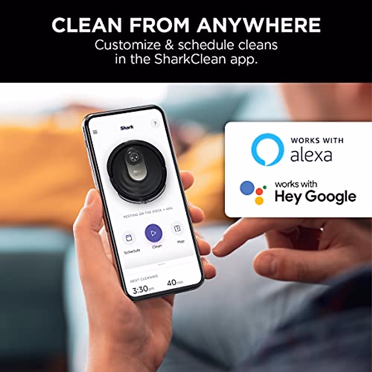 Shark AI Robot Vacuum & Mop, with Home Mapping, Perfect for Pets, Wifi, Works with Alexa, Black/Gold (AV2001WD)