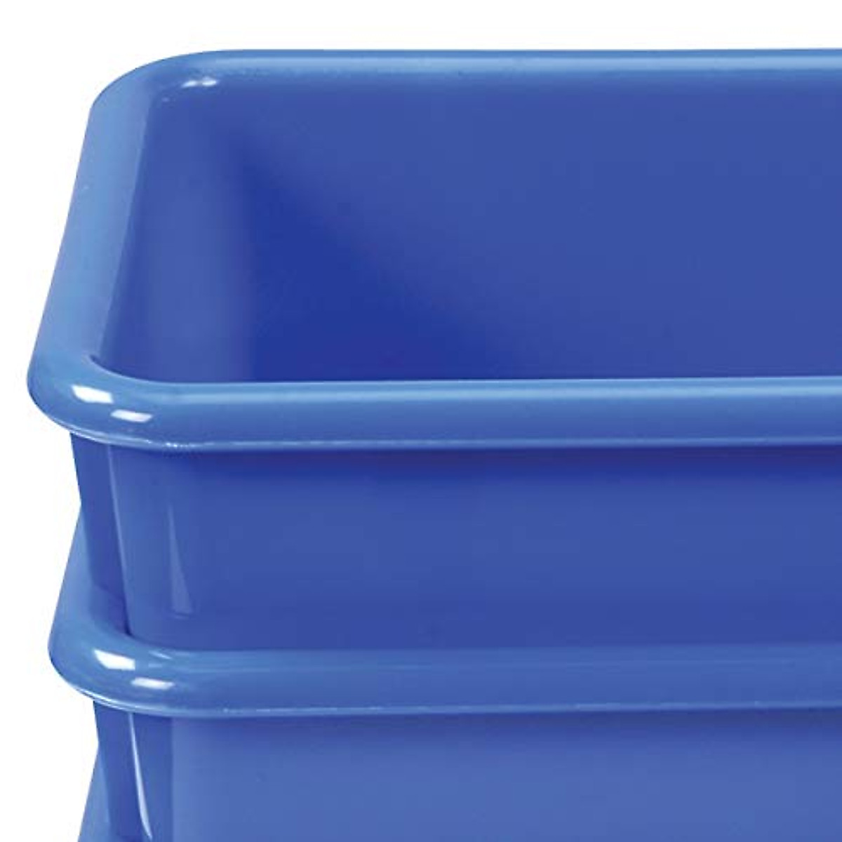 Kaplan Early Learning Vibrant Colored Storage Bin - Set of 5 - 5.25" x 12.25" x 8" - Blue