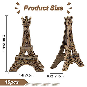 GORGECRAFT 10PCS Place Card Holder Photo Folder Eiffel Tower Table Number Holders Tibetan Style Alloy Memo Holders Cardholder for Wedding Tabletop Reception Banquet Menu Reserved Seat Number