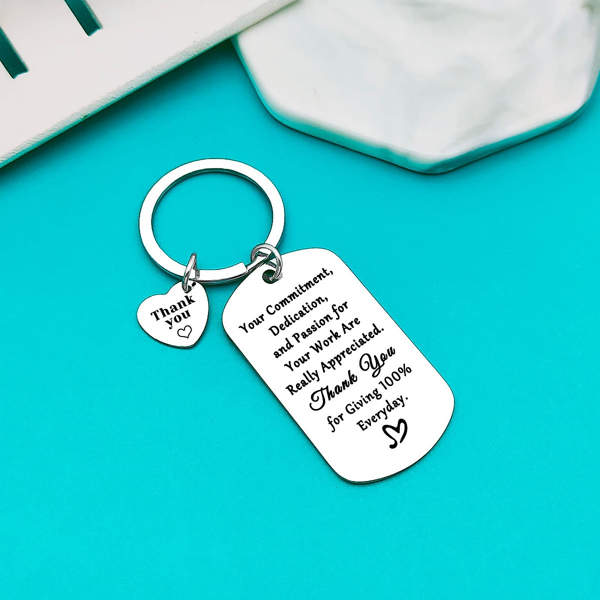 Xiahuyu Thank You Gifts Employee Appreciation Gifts Keychain Employee of the Month Gifts Coworker Thank You Gifts Employee Gifts for Christmas Birthday Work Anniversary Leaving Retirement