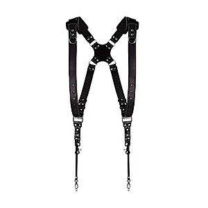 Camera Accessories Dual Harness Two Cameras -Shoulder Leather Strap - Multi Gear Double Camera Accessories DSLR/SLR ProInStyle strap by Coiro