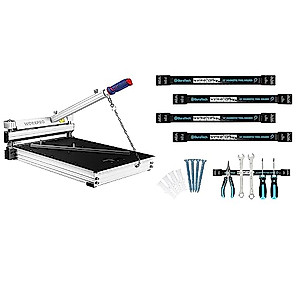 WORKPRO 13" Laminate Floor Cutter with DURATECH 4 Pack 12" Magnetic Tool Holder Strip
