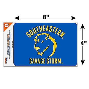 Southeastern Oklahoma State University Savage Storm Logo Home Business Office Sign - Window Sticker - 4" x 6" (10.2cm x 15.2cm)