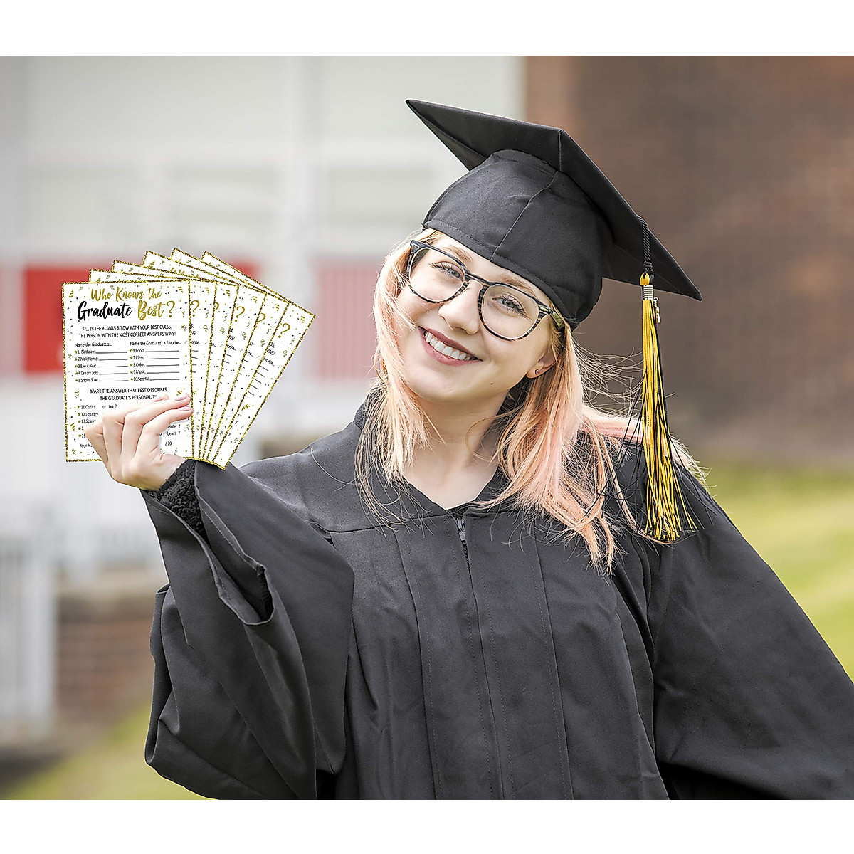 90shine 60Ct Who Knows Graduate Best Graduation Game Cards 2024 2025 - Grad Party Supplies Decorations