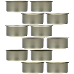 Luxshiny 12pcs Sealed Jar Empty Tin Can Food Boxes Small Holiday Cookie Tins Self Sealing Tin Can Cat Food Tins Metal Container Bulk Cat Food Pet Food Tins with Lids Tuna Cake Tinplate