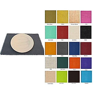 Way2like Jute Tablemats Placemats Heat Resistant Dining Wedding Table Place Mats Kitchen